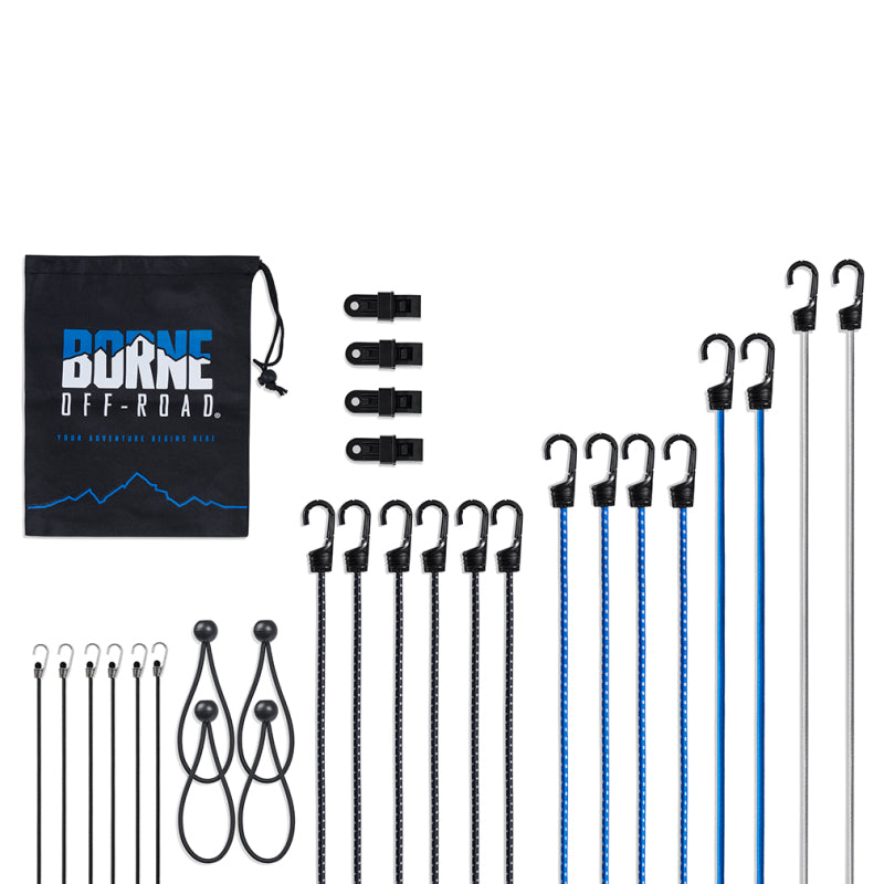 Borne Off-Road 28 Piece Bungee Cord Set – Las Vegas Overlanding Co.